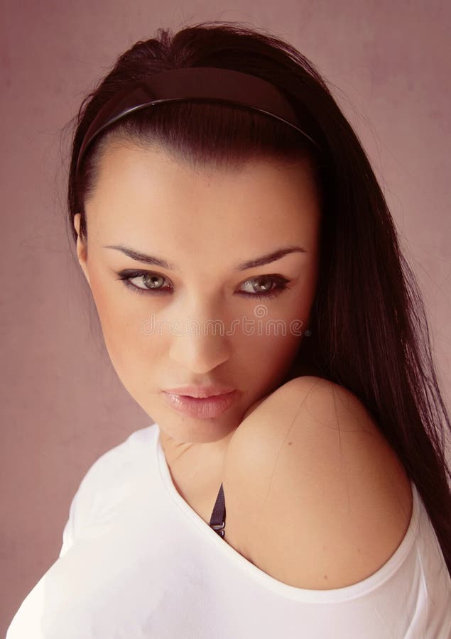 Beautiful lady portrait stock image. Image of bright - 10495653