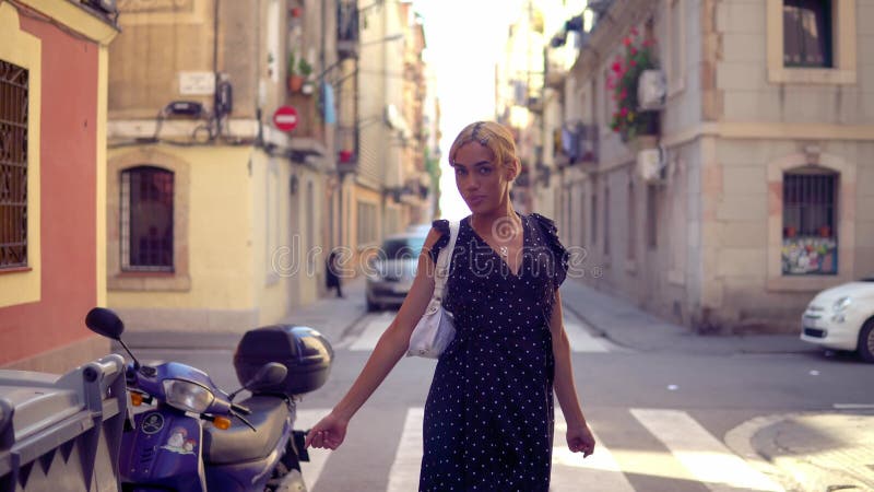 Beautiful Shemale Woman In The Modern City Stock Video Video Of