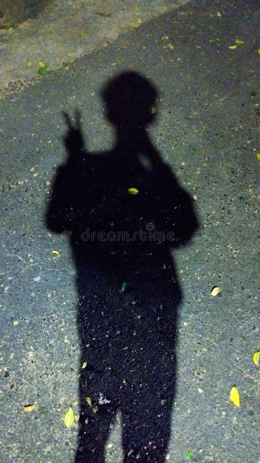 A Beautiful Shadow on a Dark Night Stock Image - Image of night, dark ...