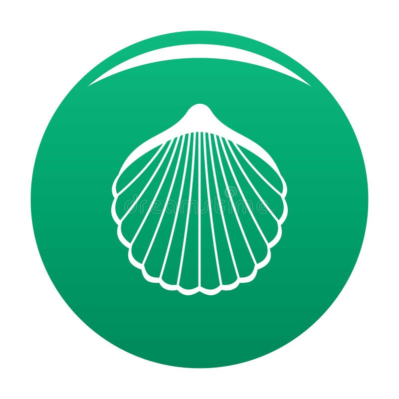 Beautiful Shell Icon Vector Green Stock Vector - Illustration of nature ...