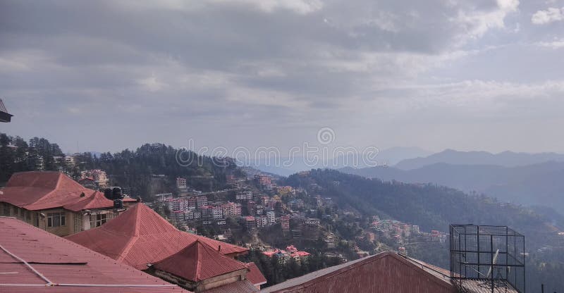 Beautiful Shimla in Winter Season Stock Image - Image of india ...