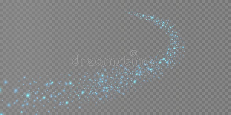 A Glowing Blue Sparkle Trail on a Transparent Background that ...