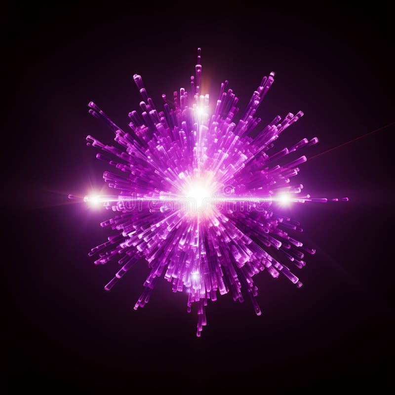 Beautiful Shine Purple, a Purple Explosion of Lights Stock Illustration ...