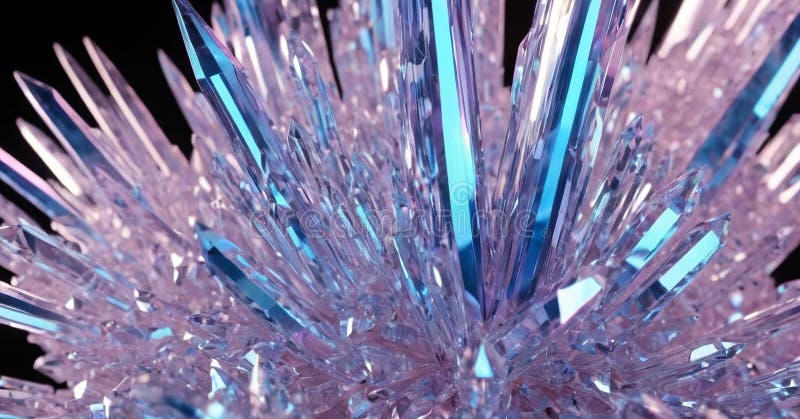 Beautiful Shine Sharp Crystals Close-up Background Stock Illustration ...