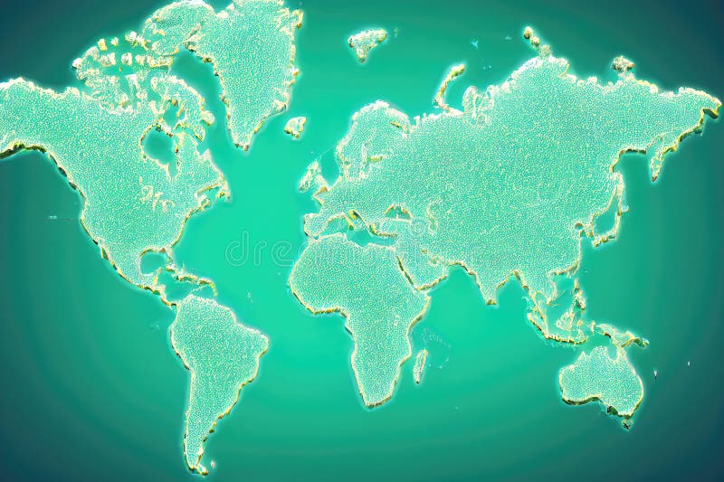 Beautiful Shining World Illustration, Map Illustration, Ai Generated ...