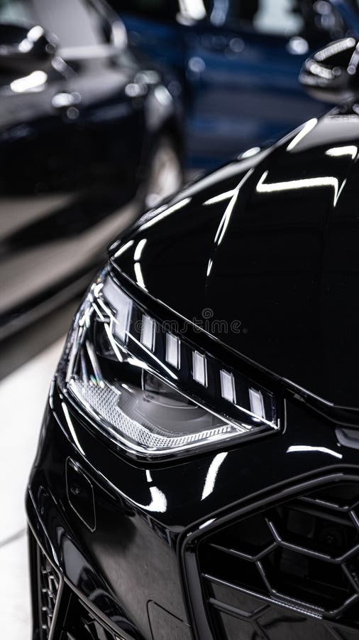 Beautiful Shiny Paint on a Black Car after Applying a Ceramic Coating ...