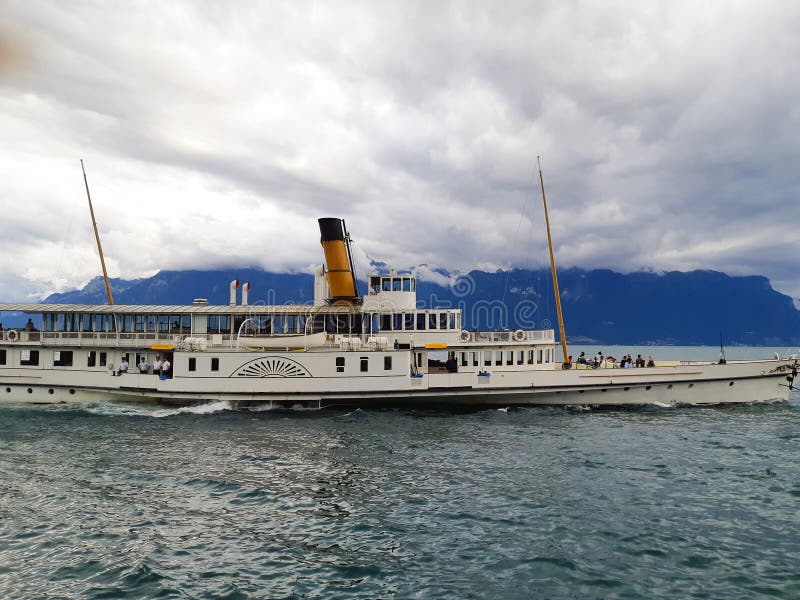 A Beautiful Ship is Sailing in the Blue Sea Stock Image - Image of ...