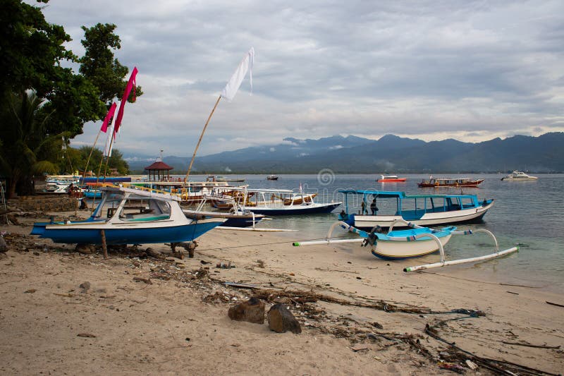 Beautiful Ships and Boats are Moored Near the Shore Stock Photo - Image ...