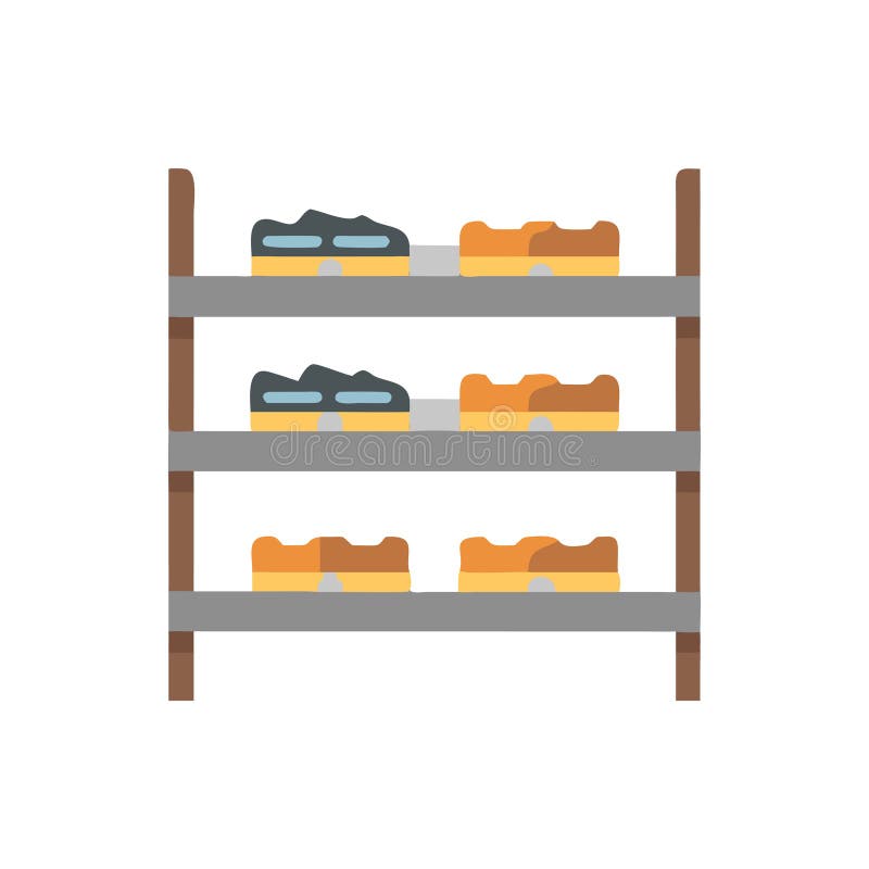 Beautiful Shoe Rack for Stylish Decor Stock Vector - Illustration of ...