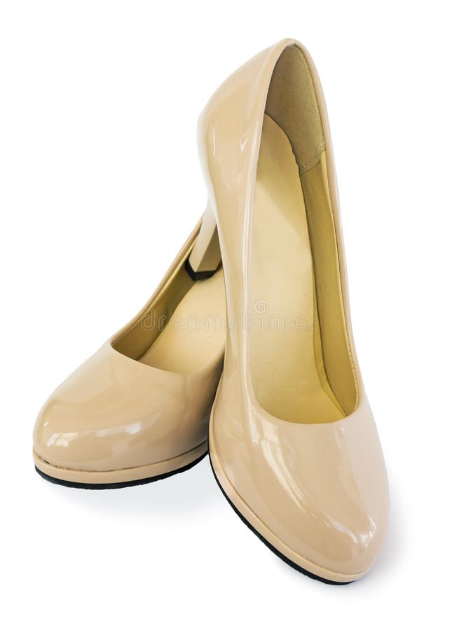 Beautiful Shoes of Beige Color Stock Image - Image of high, color: 72120299