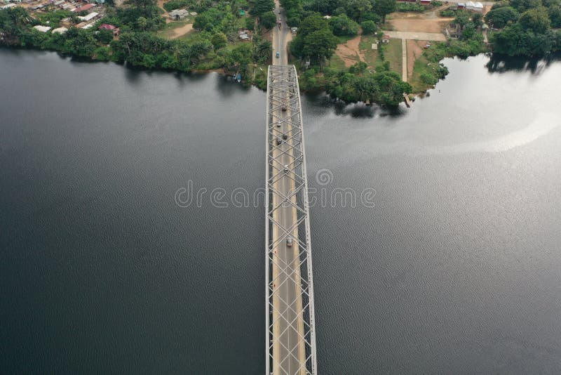 Beautiful Shot of the Adomi Bridge in Ghana Stock Image - Image of ...
