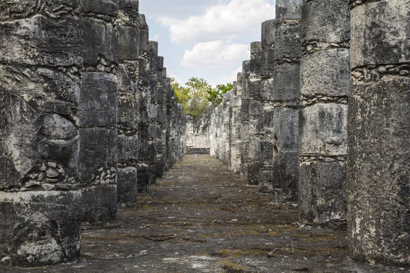 Beautiful Shot of the Ancient Mayan Pyramid Under the Cloudy Sky Stock ...