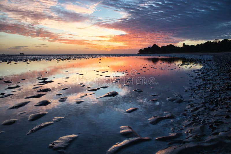 Beautiful Shot of the Appley Beach on the Isle of Wight during Sunset ...