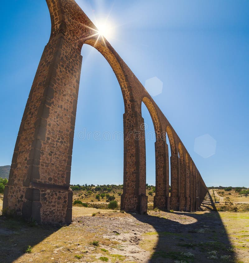 Beautiful Shot of Aqueduct of Padre Tembleque, Hidalgo, Mexico Stock ...