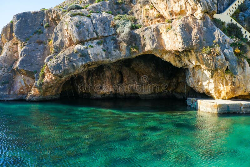 Beautiful Shot of Azure Arch in Malta Gozo Stock Image - Image of ...