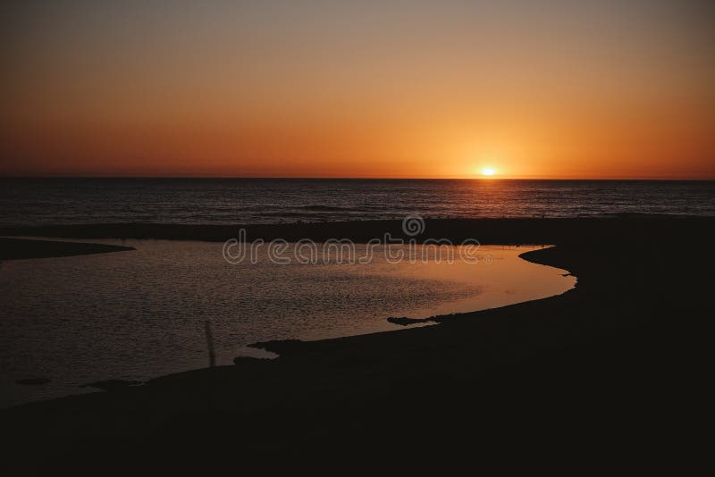 Radiant sea beach sunset stock image. Image of landscape - 95153189