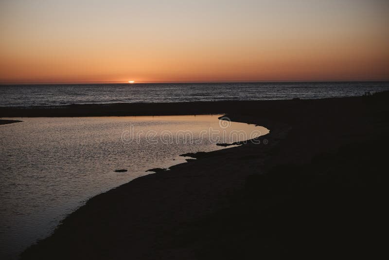 Radiant sea beach sunset stock image. Image of landscape - 95153189