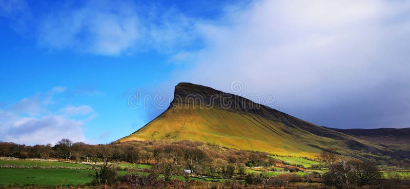 Beautiful Shot of the Benbulbin Mountain in Ireland Stock Image - Image ...