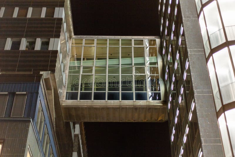 Beautiful Shot of a Bridge Joining Two Buildings Each Other Editorial ...