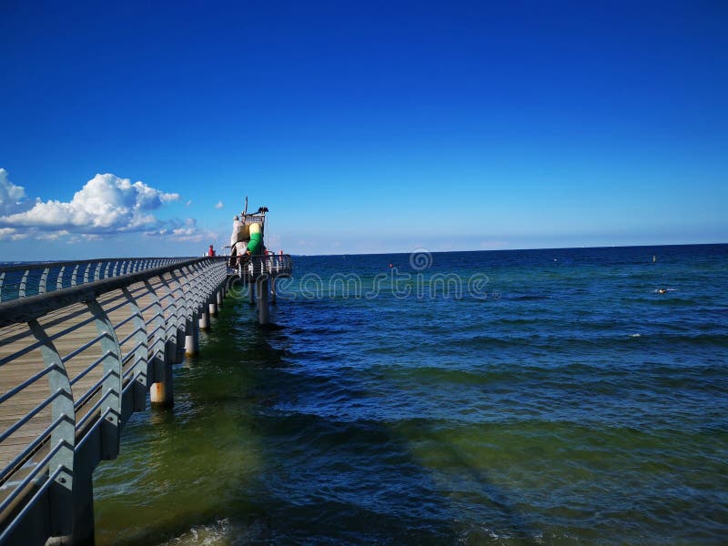 Beautiful Shot of a Bridge Pier Over the Sea Stock Image - Image of ...