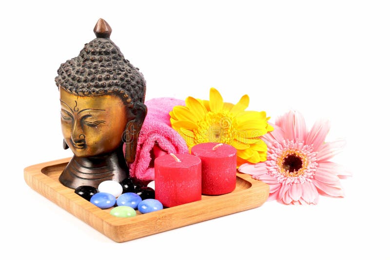 Spa time stock photo. Image of pebbles, towel, colored - 107672632