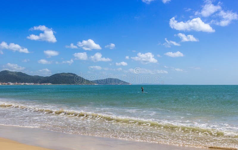 Beautiful Shot of a Clear Blue Ocean Surrounded by Mountains in Brazil ...