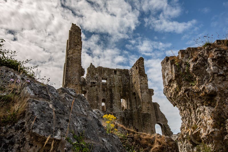 Beautiful Shot of the Corfe Castle in Wareham, UK Stock Photo - Image ...