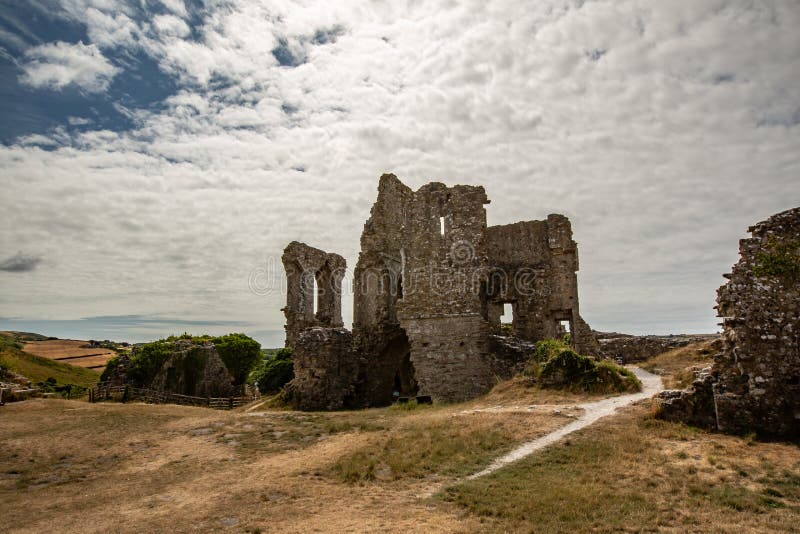 Beautiful Shot of the Corfe Castle in Wareham, UK Stock Image - Image ...