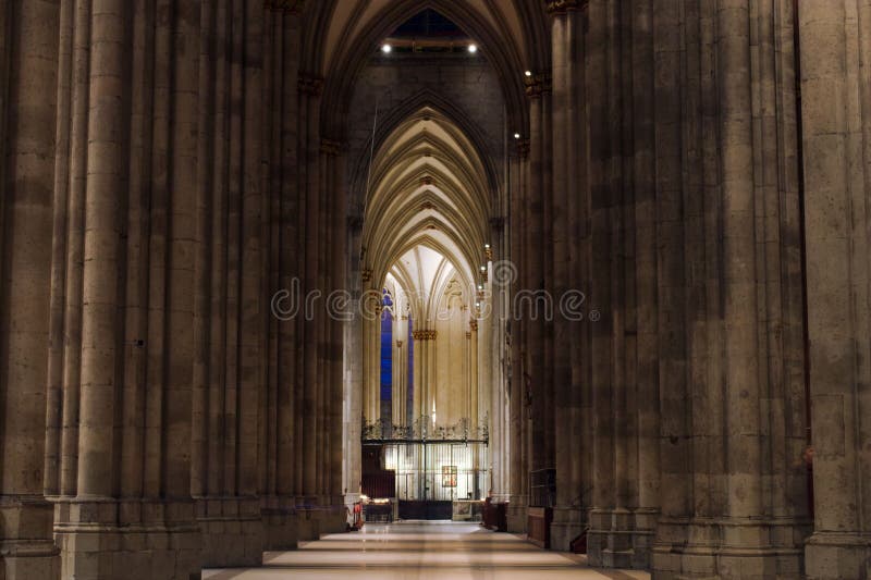 Beautiful Shot of a Corridor Inside the Cologne Catholic Church in ...