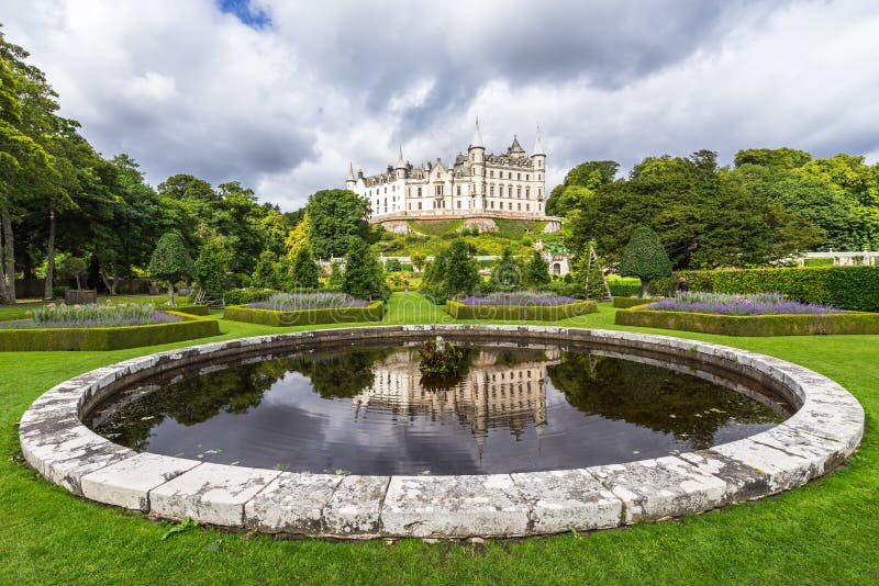 Beautiful Shot of the Famous Dunrobin Castle, in Sutherland, Scotland ...