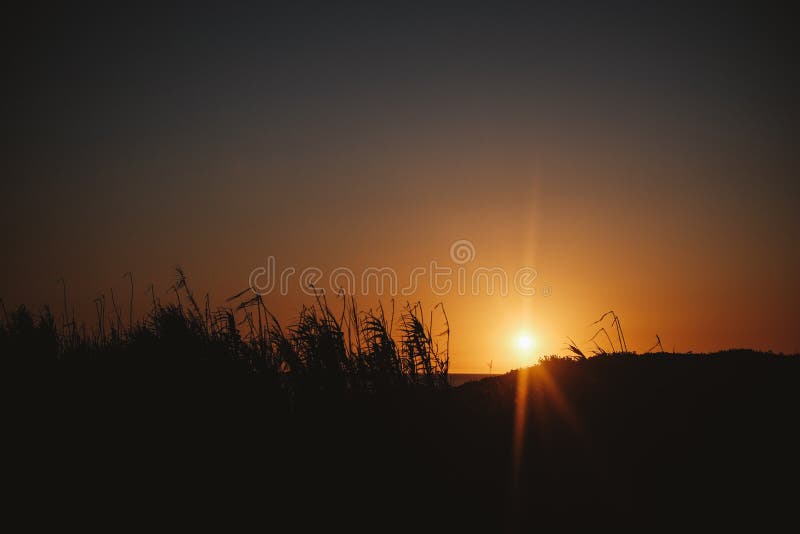 Radiant sea beach sunset stock image. Image of landscape - 95153189