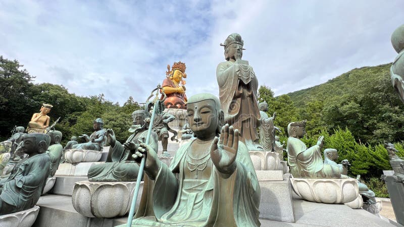Beautiful Shot of a Group of Buddha Statues Editorial Image - Image of ...