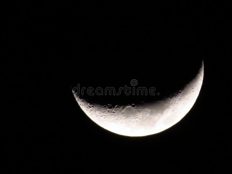 Beautiful Shot of the Half-moon in the Dark Space Stock Photo - Image ...