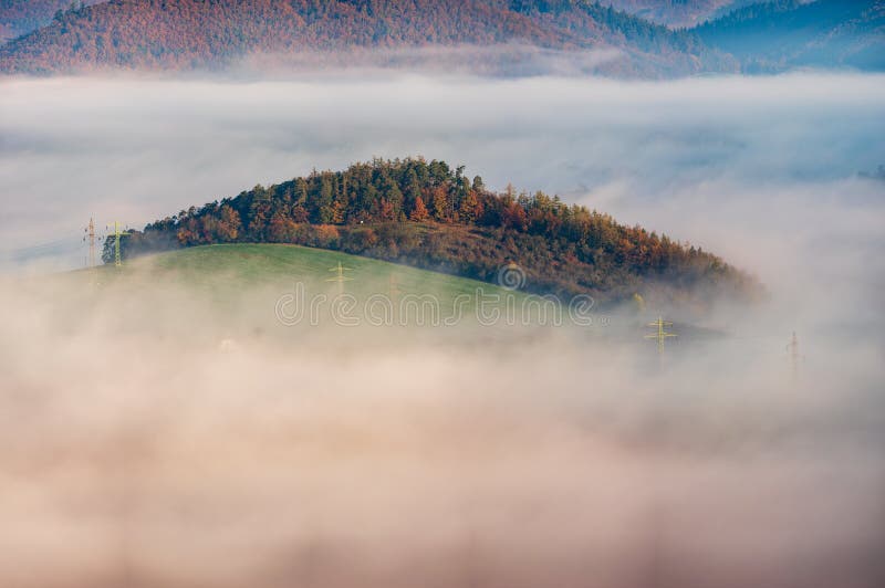 Beautiful Shot of a High Hill with a Lot of Trees Enveloped in ...