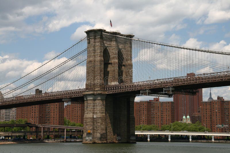 Beautiful Shot of the Iconic Brooklyn Bridge at Daytime Stock ...