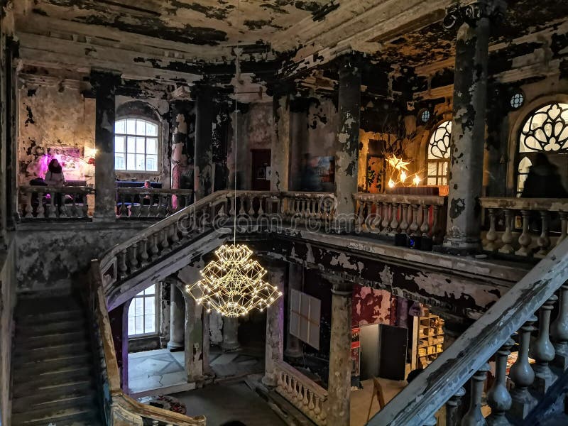 Beautiful Shot of the Interior Design of an Antique Big House Editorial ...