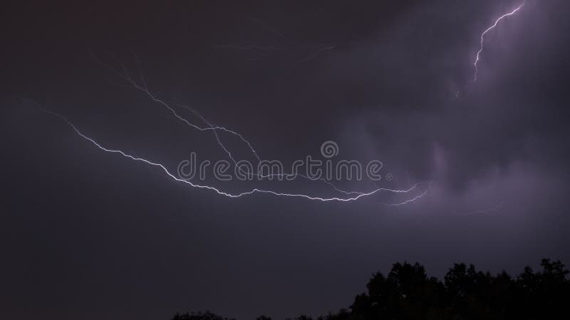 Beautiful Shot of a Lightning Strike Stock Image - Image of danger ...