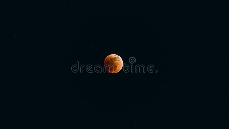 Beautiful Shot of the Lunar Eclipse in the Dark Night Sky Stock Photo ...