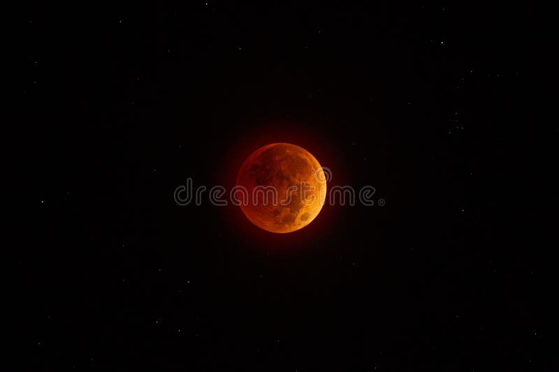Beautiful Shot of the Lunar Eclipse in the Dark Sky Stock Illustration ...