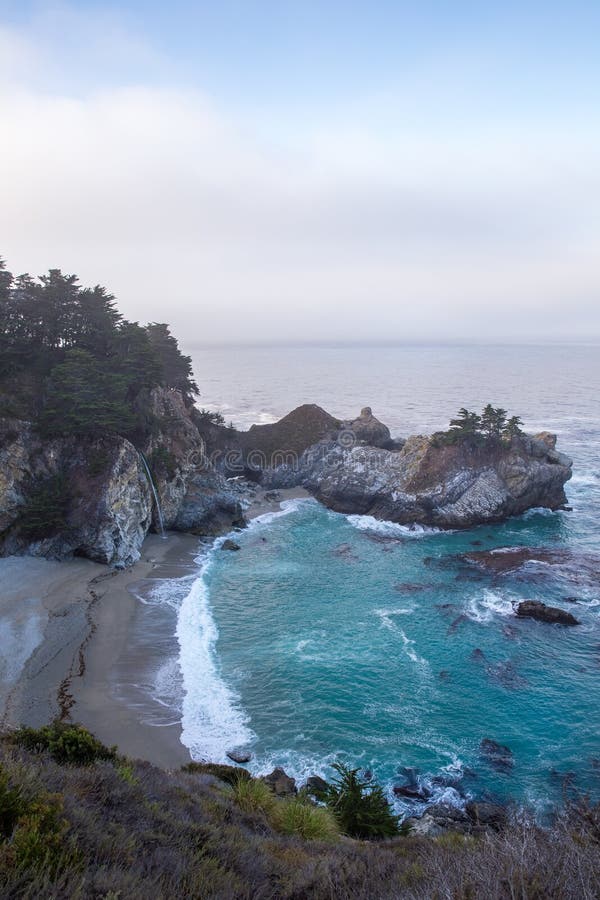 Beautiful Shot from the McWay Falls - Big Sur, California Stock Image ...