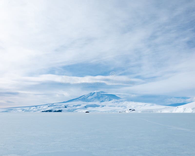 Beautiful Shot of Mount Erebus in Antarctica Stock Photo - Image of ...