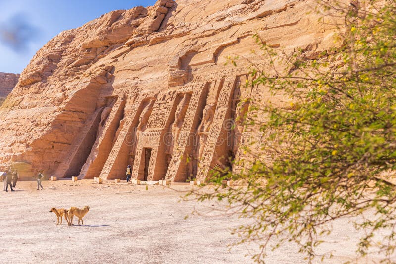 Beautiful Shot of the Nefertari Temple in Abu Simbel, Egypt Stock Image ...