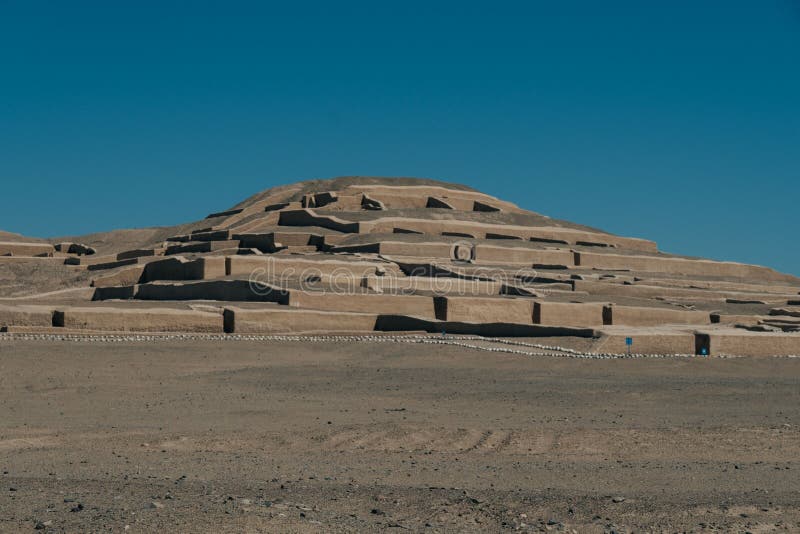 Beautiful Shot of the the Pyramid at Cahuachi, Peru Stock Image - Image ...