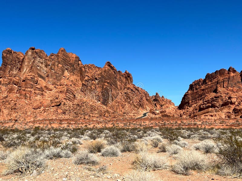 Beautiful Shot of Red Cliffs at Valley of Fire Stock Image - Image of ...
