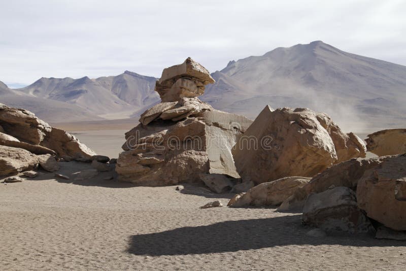 Beautiful Shot of Rocks with Mountains in the Distance Stock Photo ...