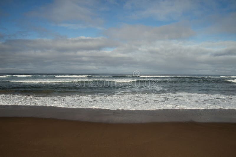 Beautiful Shot of a Scenic Seashore with Foamy Splashing Waves Stock ...