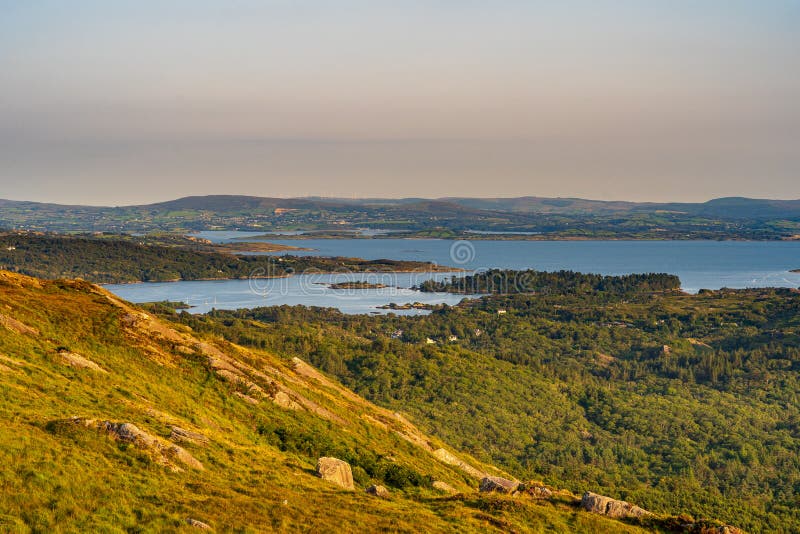 Beautiful Shot of the Sea and the Dense Forested Highlands in Spring ...