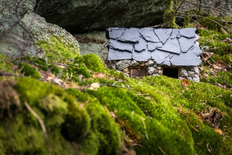 Beautiful Shot of a Small Stone House in a Forest Stock Image - Image ...