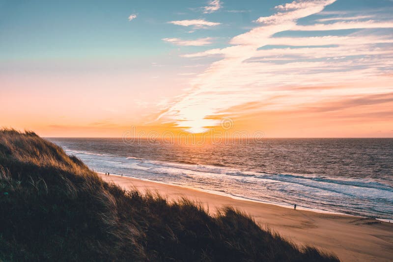 Beautiful Shot of a Sunset Beach Stock Photo - Image of sunset ...