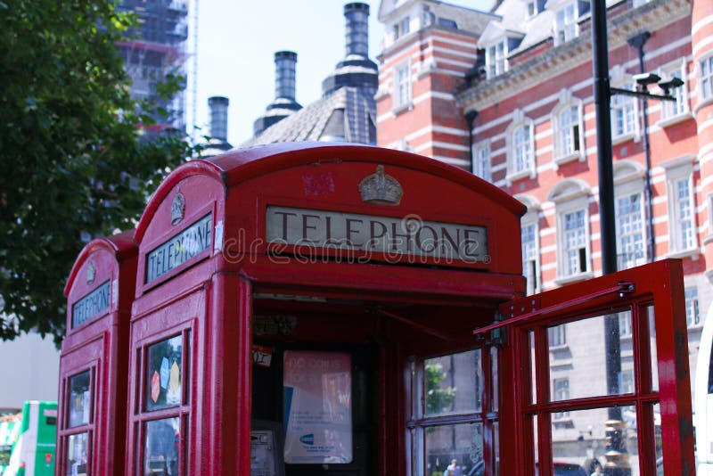 Beautiful Shot of Telephone Booths Editorial Stock Image - Image of ...